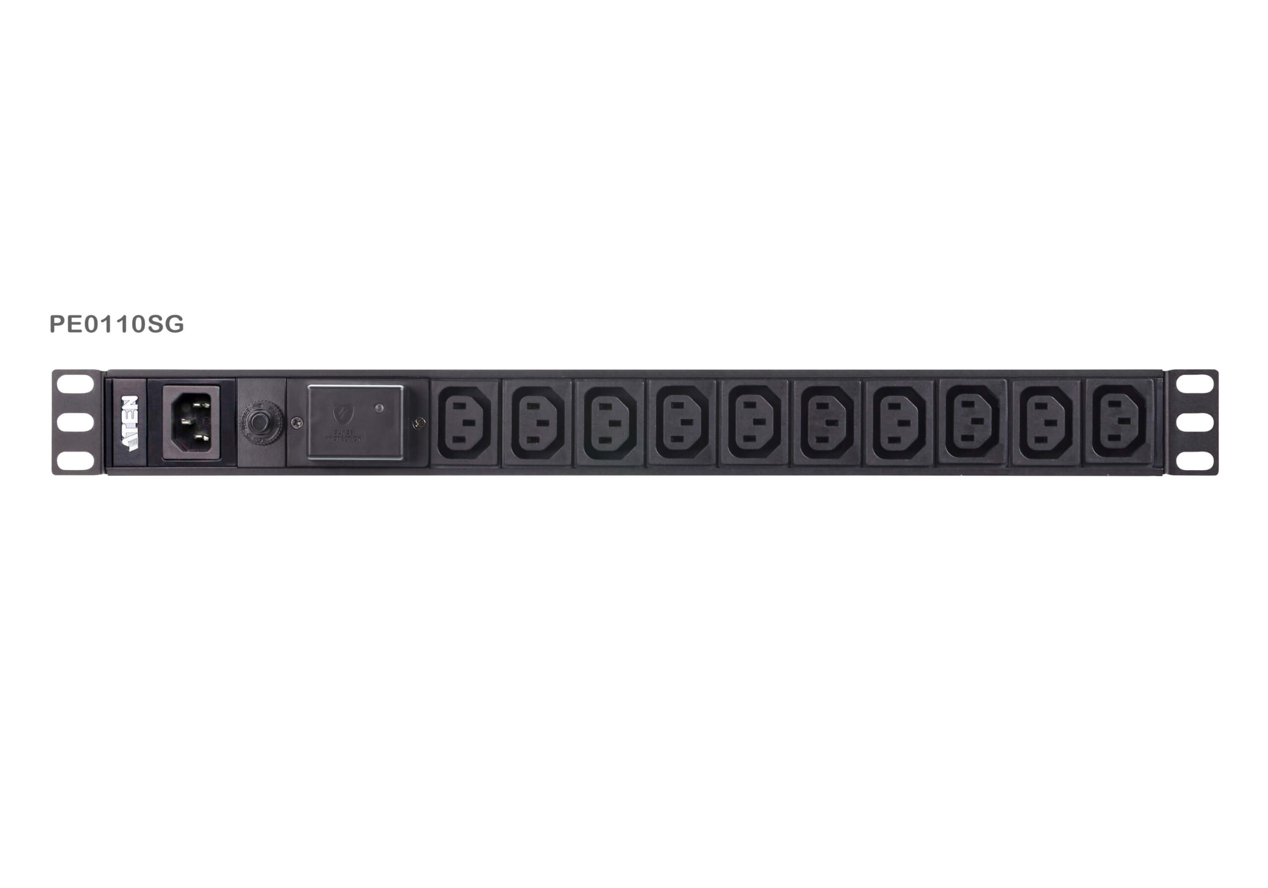 Aten 10 Port 1U Basic PDU with Surge Protection, supports 10A with 10 ...